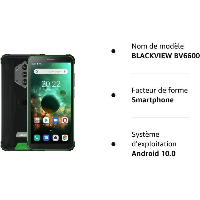 Blackview BV6600 IP68 Téléphone Portable Incassable 5.7'' HD+ IP68 ...