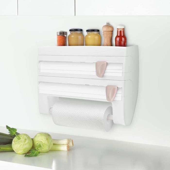 Support Mural Pour 3 Rouleaux D'Essuie-Tout - Coupe-Film Pour Bords De ...