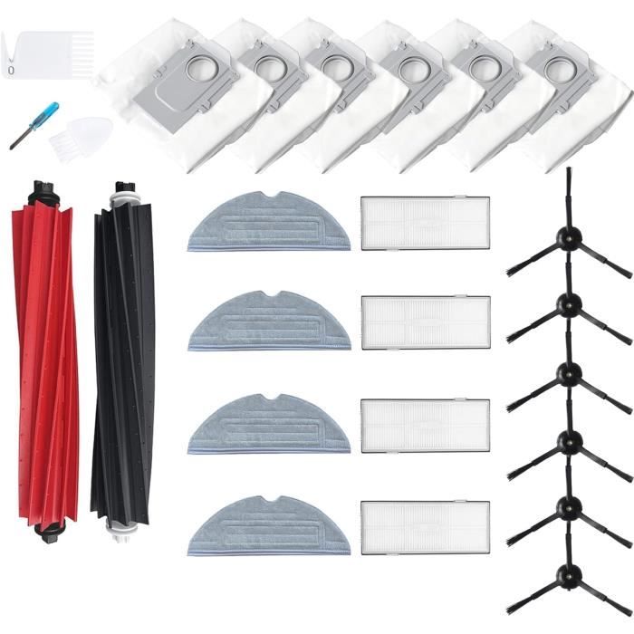 Kit Pièces D'Rechange Compatible Pour Roborock S8 Pro Ultra S8 Plus Aspirateur,4 Filtres,6 ...