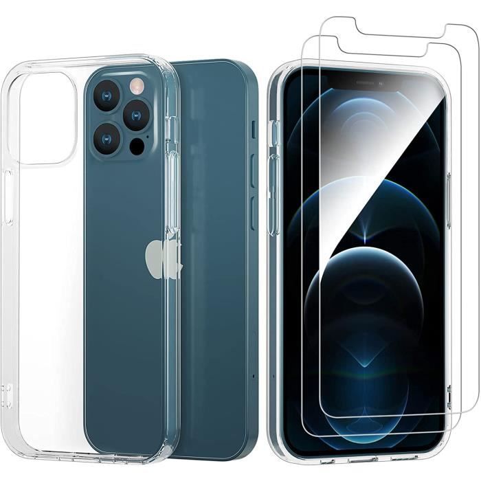 Coque iPhone 12 Pro Max Ultra Transparente Silicone en Gel TPU Souple ...