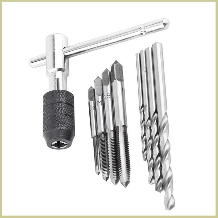 Clé à Taraud en Forme de T, Jeu de Tarauds à Vis, Kit D'outils Manuels de Taraudage pour ...