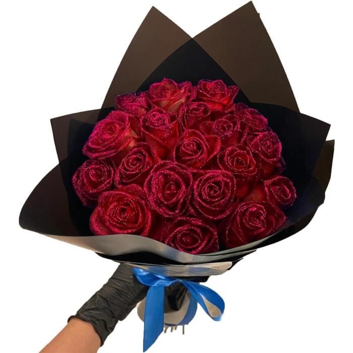 Bouquet Roses À Paillettes, Bouquet Fleurs À Paillettes, Bouquet Roses ...