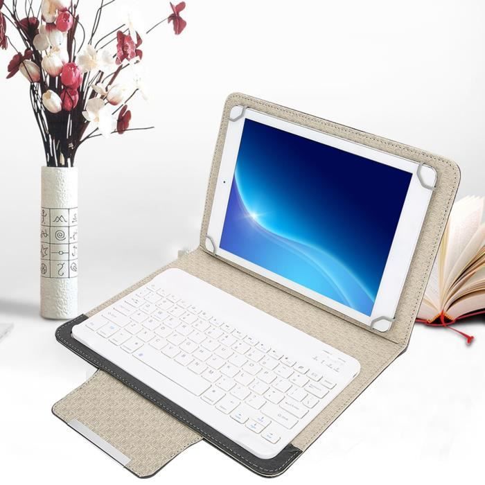 10''Housse de Protection Universelle pour Tablette en PU+Clavier ...