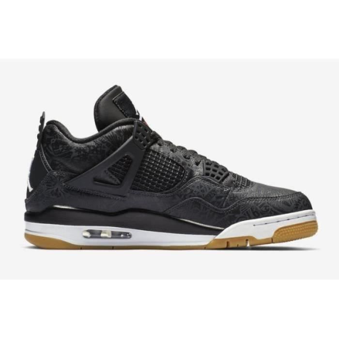 Baskets Nike Air Jordan 4 Retro High Running Homme noir Noir ...