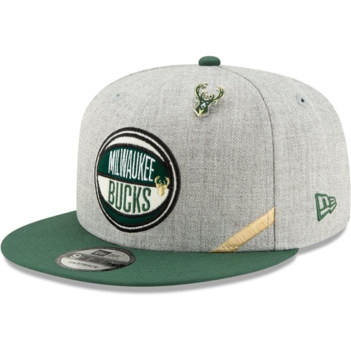 New Era Snapback Cap - NBA 2019 DRAFT Milwaukee Bucks - Cdiscount Prêt ...