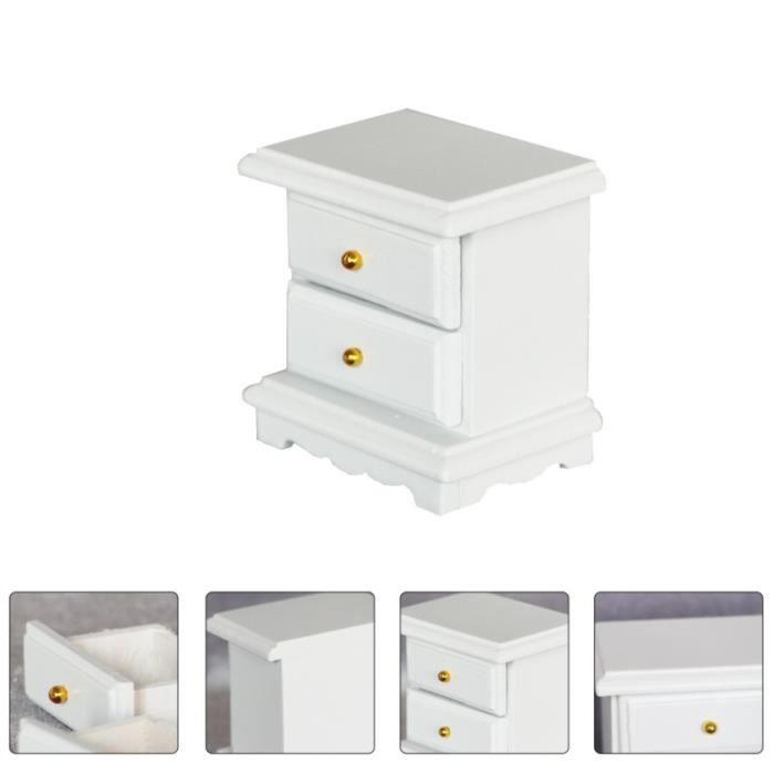 Modèle de placard de chevet miniature Mini maison meubles en bois jouet ...