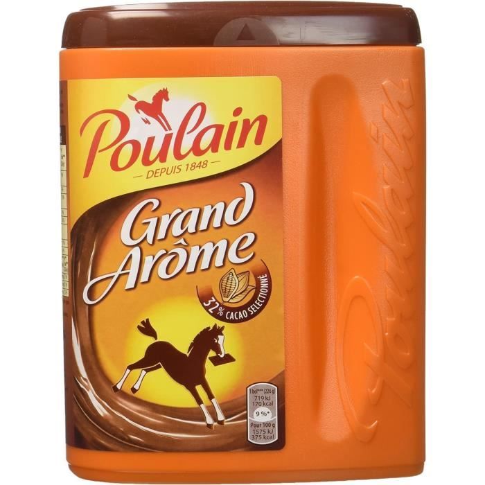 LOT DE 6 - POULAIN - Grand Arôme Chocolat en poudre 32% cacao - boite ...