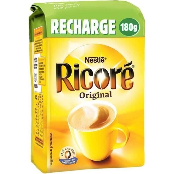 LOT DE 6 - RICORE - Recharge de café à la chicorée soluble - 180 g ...