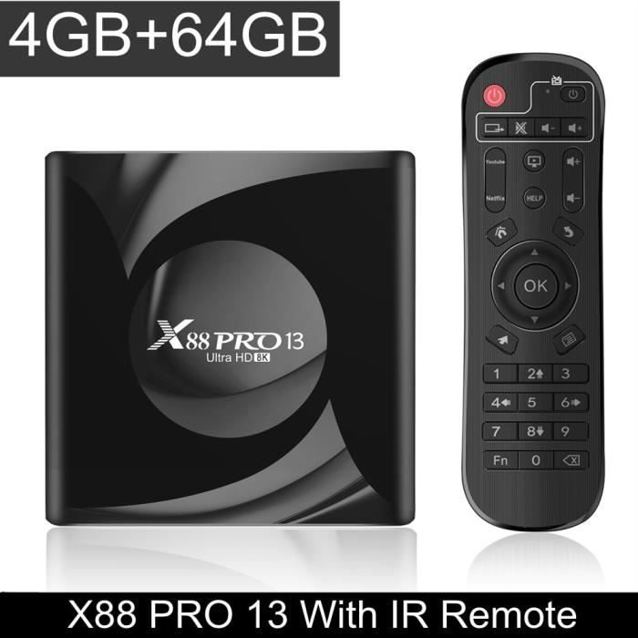 Woopker X88 PRO 13 Smart TV Box Android 13 TV Box,RK3528,4 Go,64 Go,8K HD Media First,WiFi 6 BT5 ...