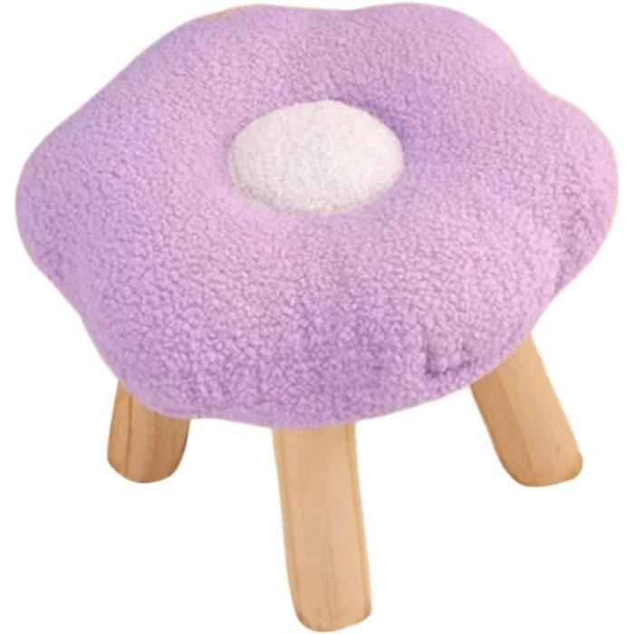 Repose-Pieds Repose-Pieds Avec Pied En Bois Pouf Polyvalent Forme De ...