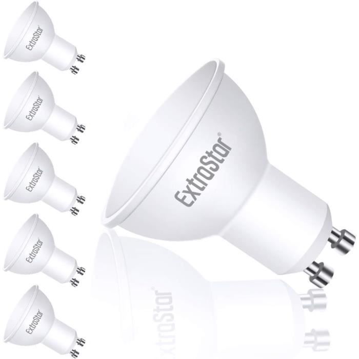 Ampoules Led 6W Gu10, Équivalent Ampoule Halogène 48W, Blanc Chaud 3000K, Ampoules Led Spot ...