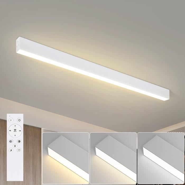 Plafonnier Led Pour Salon - 80Cm Plafonnier Long Et Moderne Avec ...