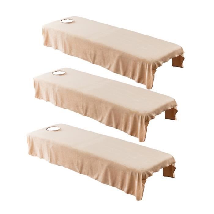 3x Drap de Lit Housse Spa Massage Traitement Table de Lit Drap Housse ...