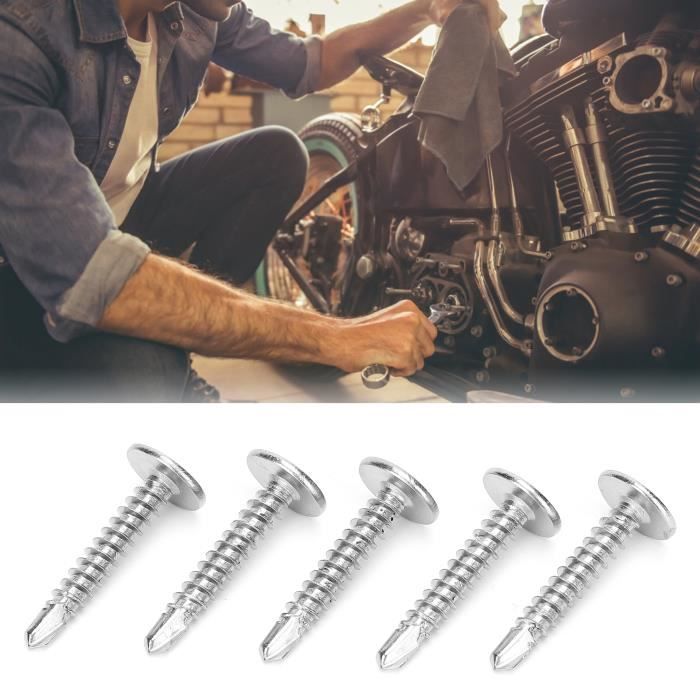 Vis autotaraudeuses acier inoxydable 410 M4.2x25mm - YOSOO - Lot de 500 - Blanc - Cdiscount ...