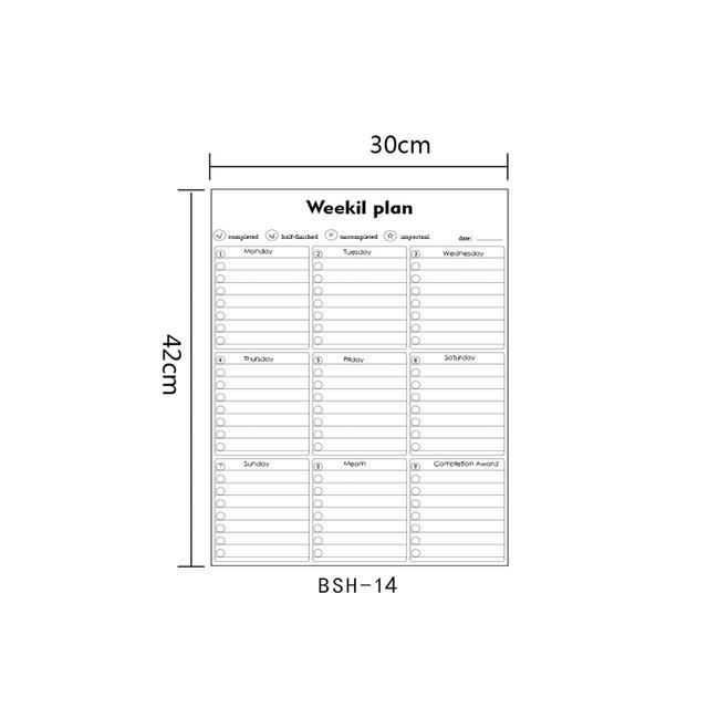 MAGNETS,BSH14--Ensemble de calendrier mensuel magnétique effaçable à ...
