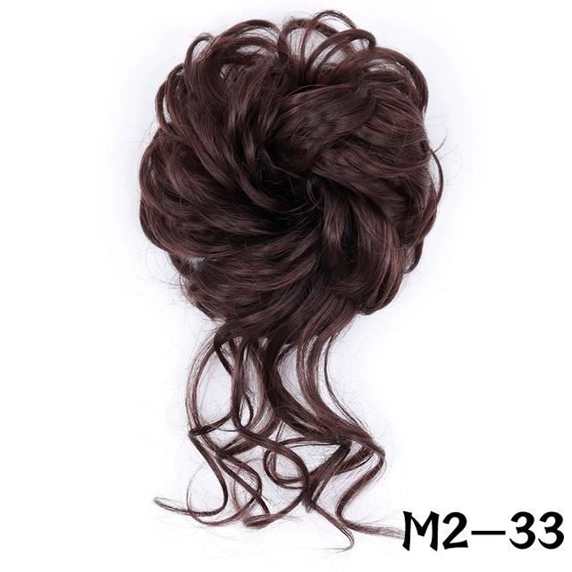 Chignon,M2-33--Extensions de cheveux synthétiques pour femmes ...