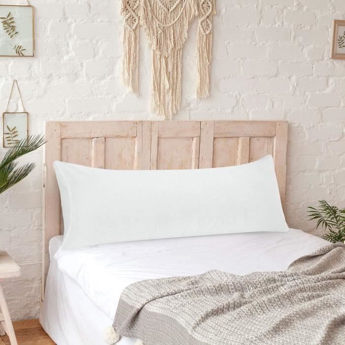 Taie Oreiller Taie de Traversin Taie d'oreiller Corps avec Fermeture d ...