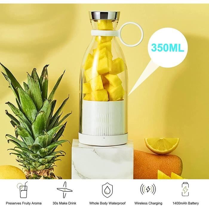 Mélangeur Personnel, Portable Blenders Électrique Mixeur De Jus Usb Rechargeable,Pink-380Ml-8 * ...