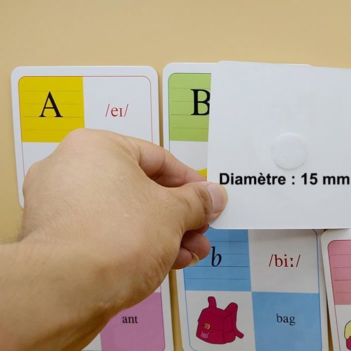 Crochet et Boucle adhésifs,1000Paires 15mm Autocollantes Crochets et ...