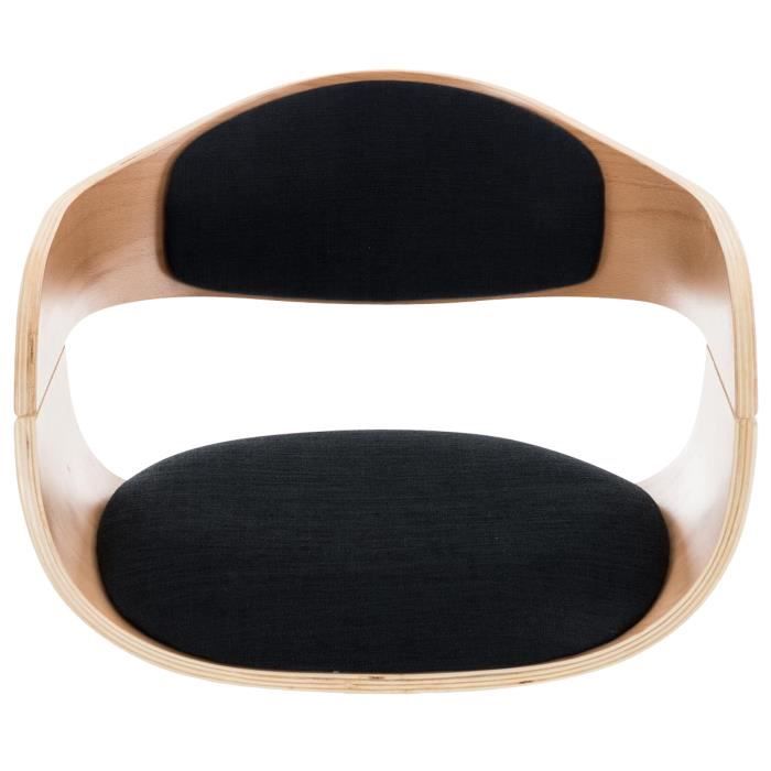 Tabouret de Bar Kingston B avec Coque Bois Piètement Repose-pied Métal ...