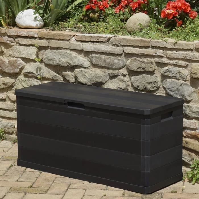 Garnaco Boîte de rangement de jardin Noir 117x45x56 cm 85433 ...