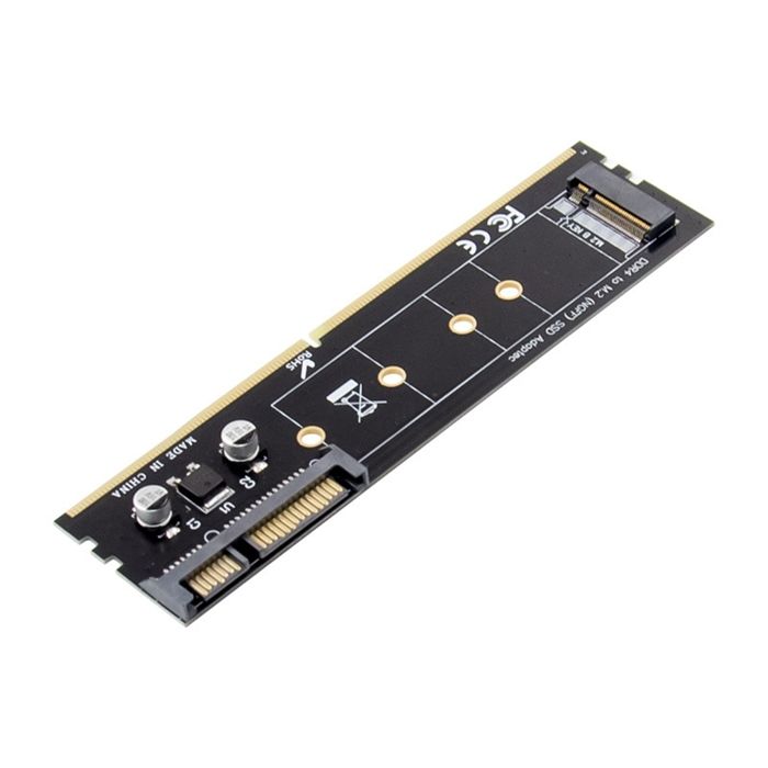 Adaptateur DDR4 Vers M.2 SATA Riser Memory DDR4 DIMM Vers M.2 NGFF SSD ...