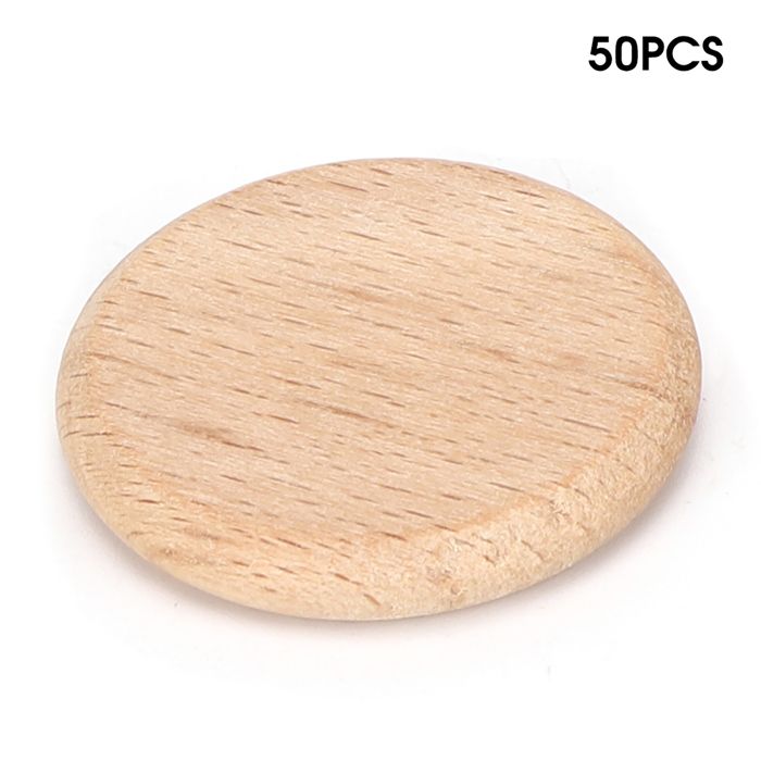 50 rondelles hêtre sans trou pour création artisanale décoration naturelle travaux manuels ...