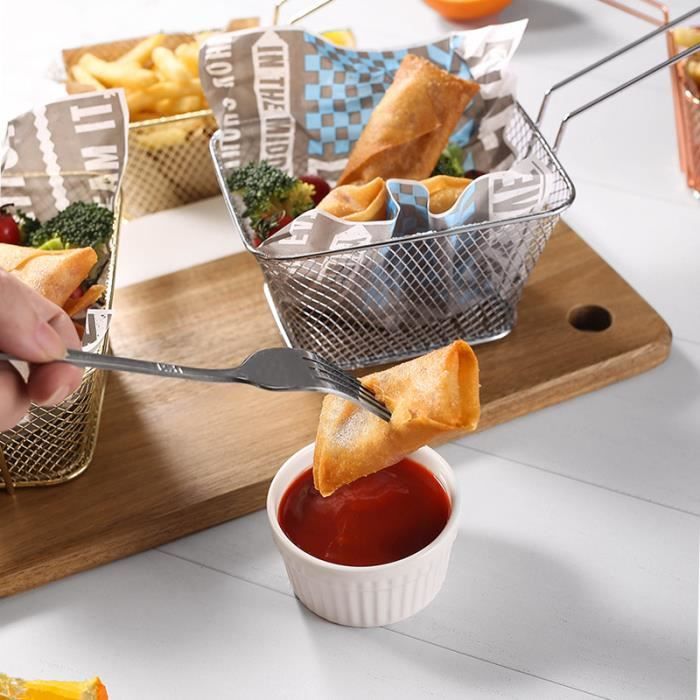 Panier à Frites - Non spécifié - Mini - Acier Inoxydable - Rond - 4PCS ...