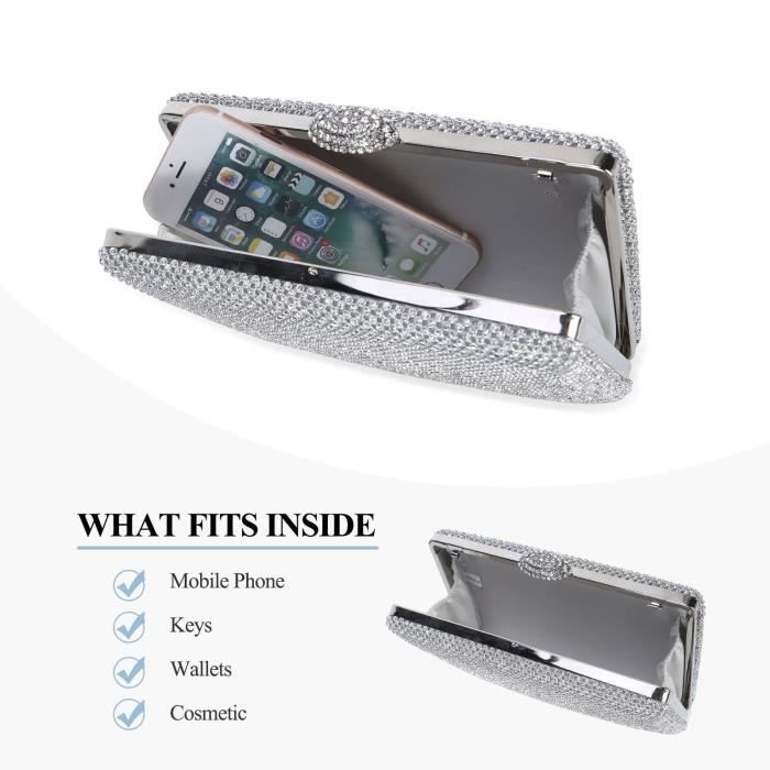 BAIGIO Femmes Strass Brillant Robe de Soiree Femmes Cristal Diamant ...