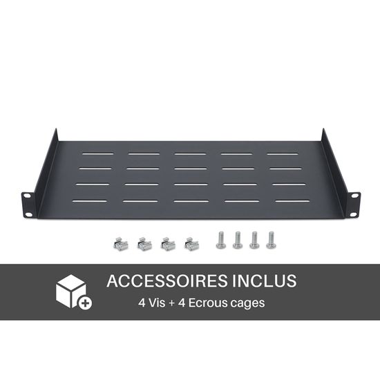 Etagère pour Baie Serveur 19 pouces - WAYTEX - 37465 - Tôle épaisse ...