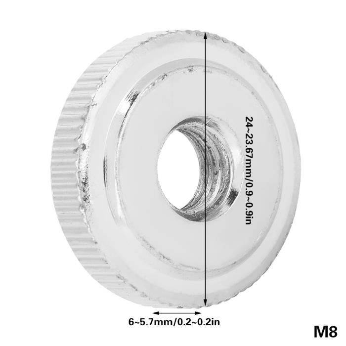Cikonielf écrou moleté 2 pièces GB807 M4 M5 M6 M8 M10 écrou de poignée ...
