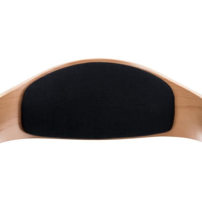 Tabouret de Bar Kingston B avec Coque Bois Piètement Repose-pied Métal ...