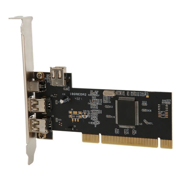 Qiilu Carte PCI Express Firewire 1394 vers Externe IEEE Haute Vitesse ...