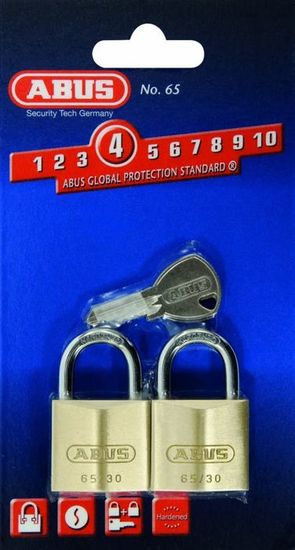 Cadenas Abus - ABU6530TC - 65/30 Lot de 2 cadenas - Cdiscount Bricolage