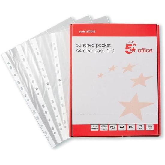 Lot de 100 Pochette perforée Polypropylène 50 microns Ouverture par le ...