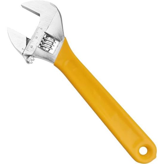 Clé à molette réglable de 200 mm avec large mâchoire en caoutchouc ...