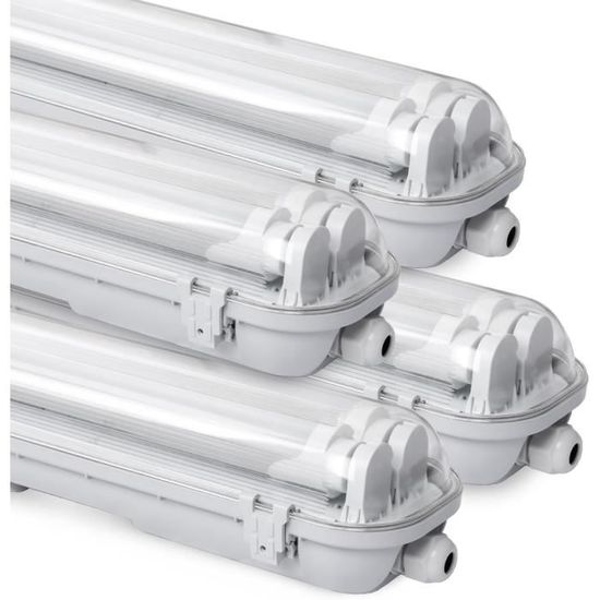 Reglette Led 120Cm, Lampe Led Pour Locaux Humides Lampe À Vasque 2 X 18W 3060Lm Blanc Neutre ...