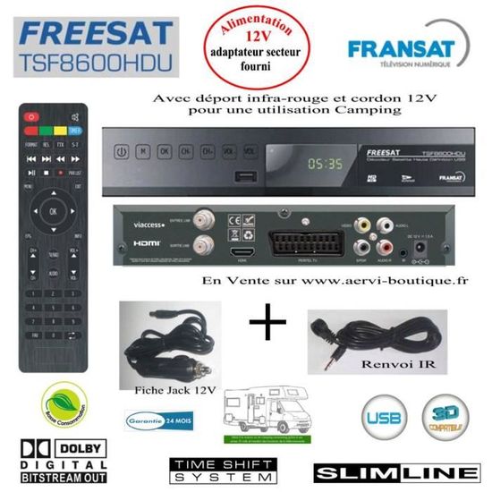 Récepteur Fransat HD avec Renvoi IF et jack 12 V - Cdiscount TV Son Photo