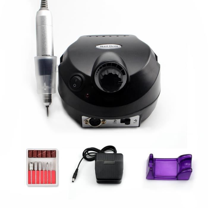 Nail Rig Électrique - 123 - Noir - 35000 RPM - Kit Manucure Pédicure ...