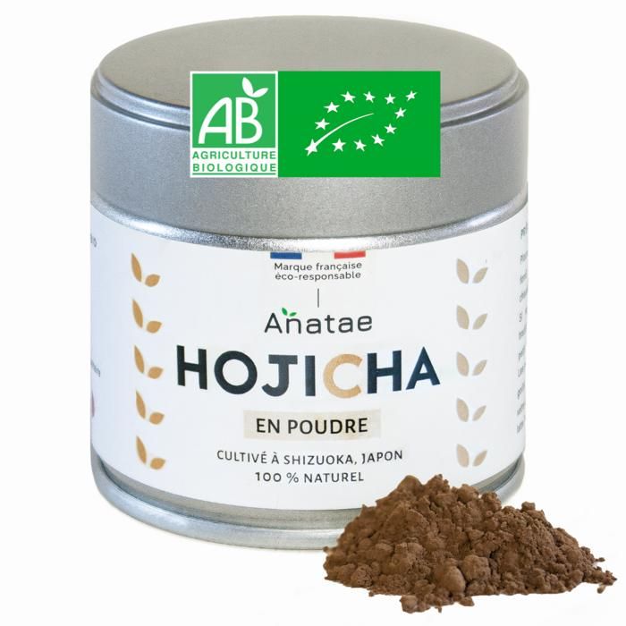 Thé Hojicha BIO japonais - 100% poudre de thé vert hojicha bio pour ...