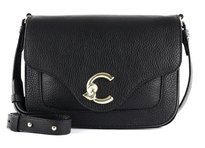 COCCINELLE Sac à épaule bandoulière noir en cuir pour femme - C-Me ...