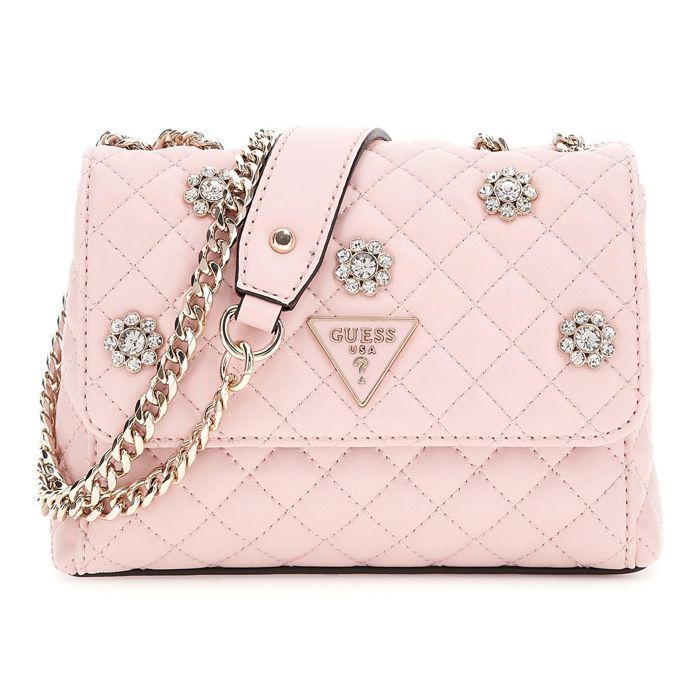 GUESS Sac à épaule rose doré pour femme - Everlee Mini Convertible ...
