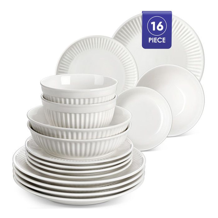 MALACASA Série LEILA 16pcs, Le relief Concave et Convexe Apporte avec ...