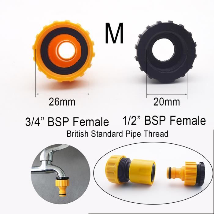 Filetage au mamelon (M)-Adaptateur de tuyau de jardin, accessoires de ...