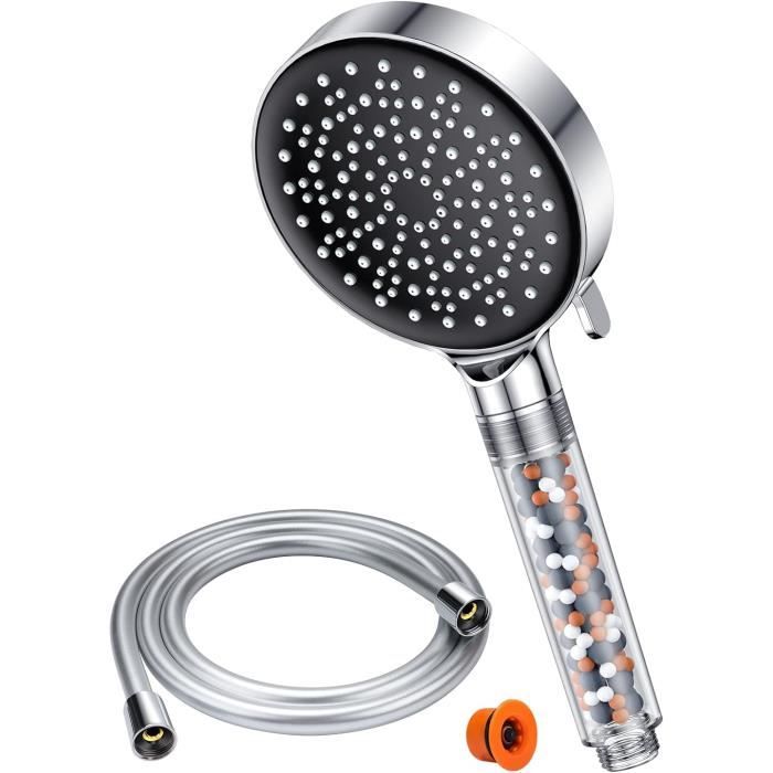 Pommeau De Douche Avec Tuyau 1 6m Et Filtre Haute Pression Avec 6