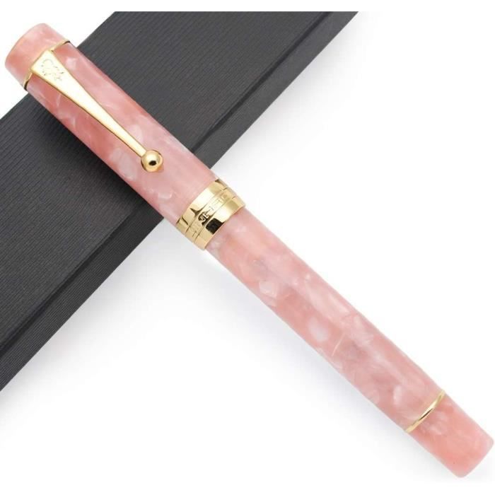 Jinhao Century Tofu 100 18Kgp Stylo Plume Résine Plaqué Or (Rose, Plume ...