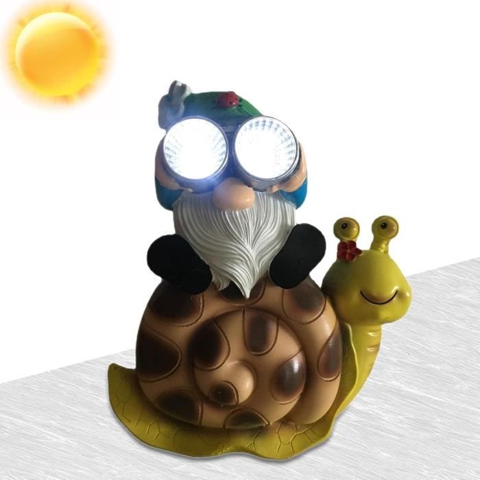 Statuette Nain D'Escargot avec Lumières Solaires - Décoration d ...