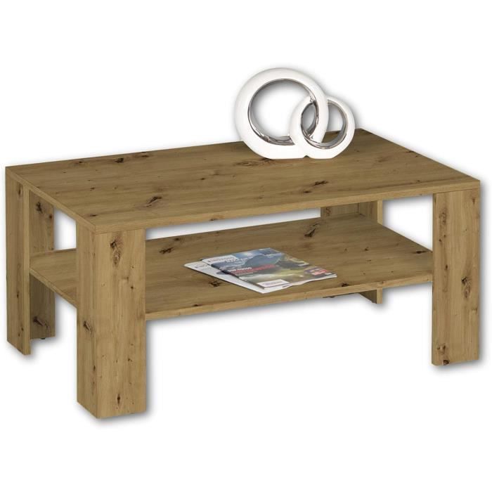 Table Basse Spacieuse Aspect Chêne Artisan - STELLA TRADING ...