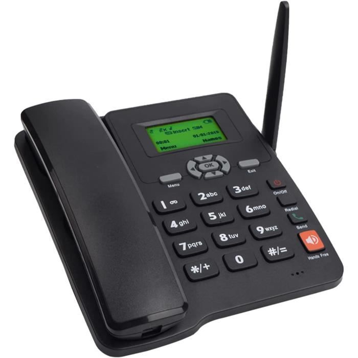 Téléphone,Téléphone sans Fil Support téléphonique de Bureau GSM 850-900 ...