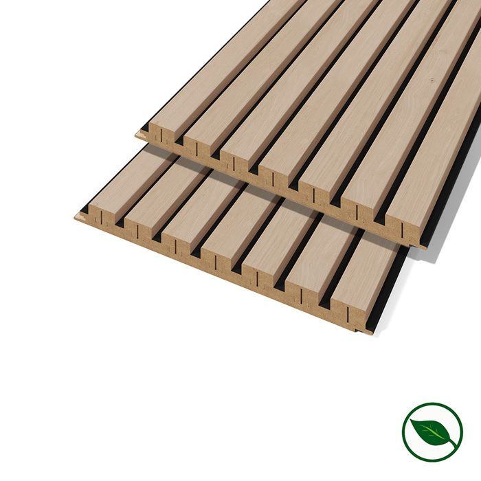 Panneaux muraux décoratifs - FORESTEA - Lot de 2 - MDF chêne clair ...